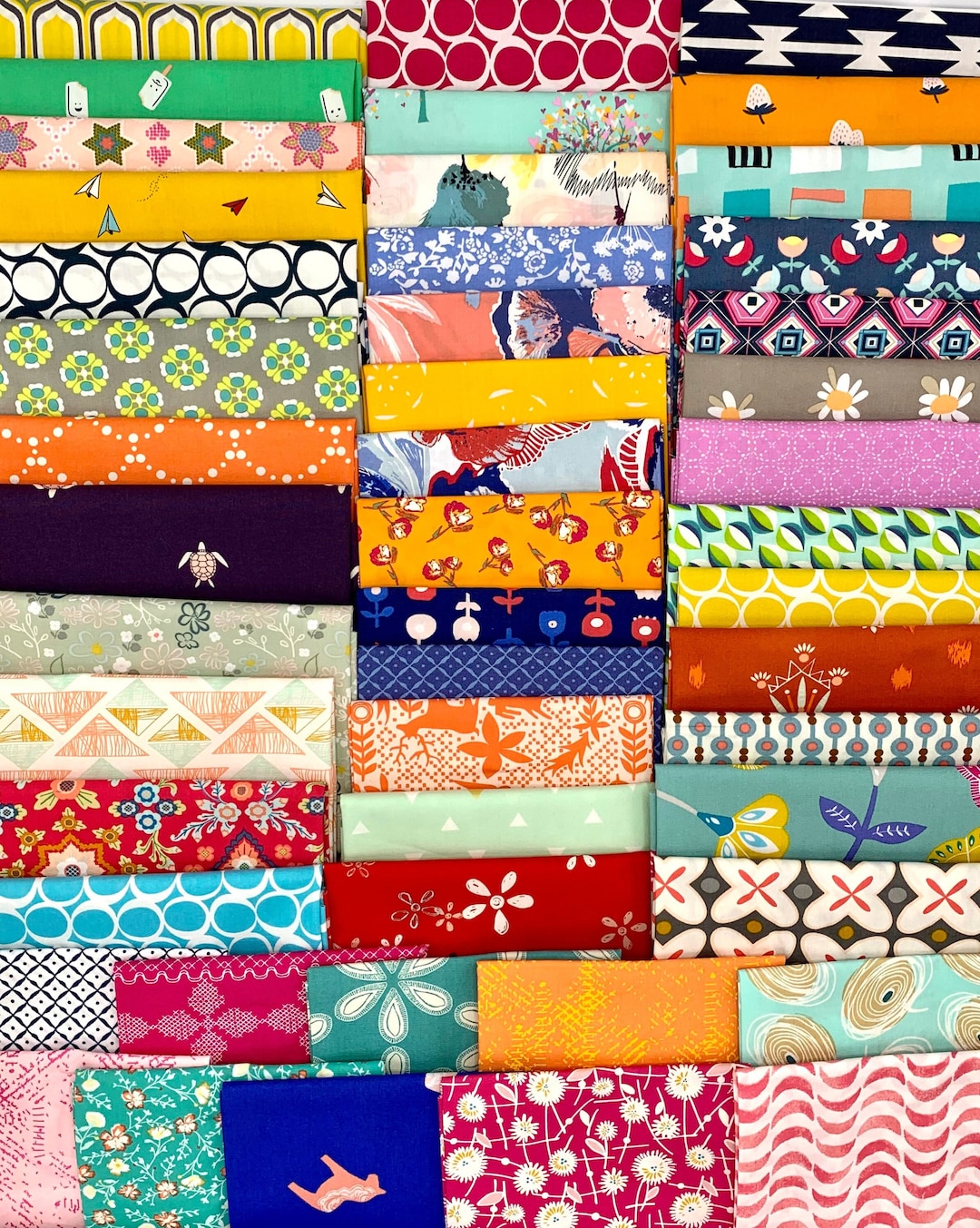 Art Gallery Bundle of FAT EIGHTHS in Assorted Colorful Prints, All ...