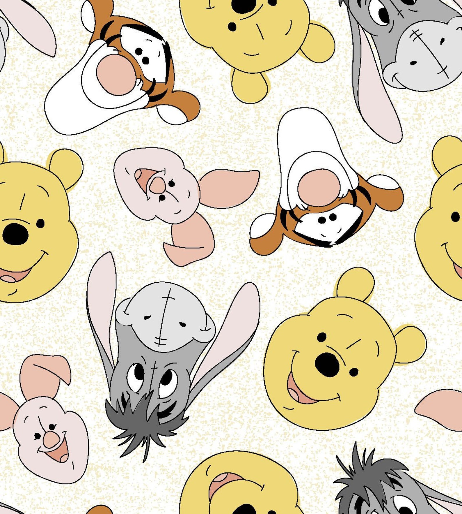 Winnie the Pooh fabric Winnie Pooh and friends all over | Etsy