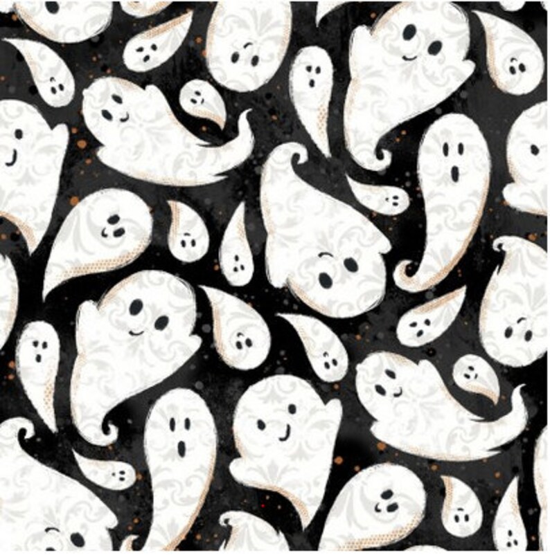 Ghosts Fabric Halloween Fabric Spooky Fabric Treat or Trick - Etsy