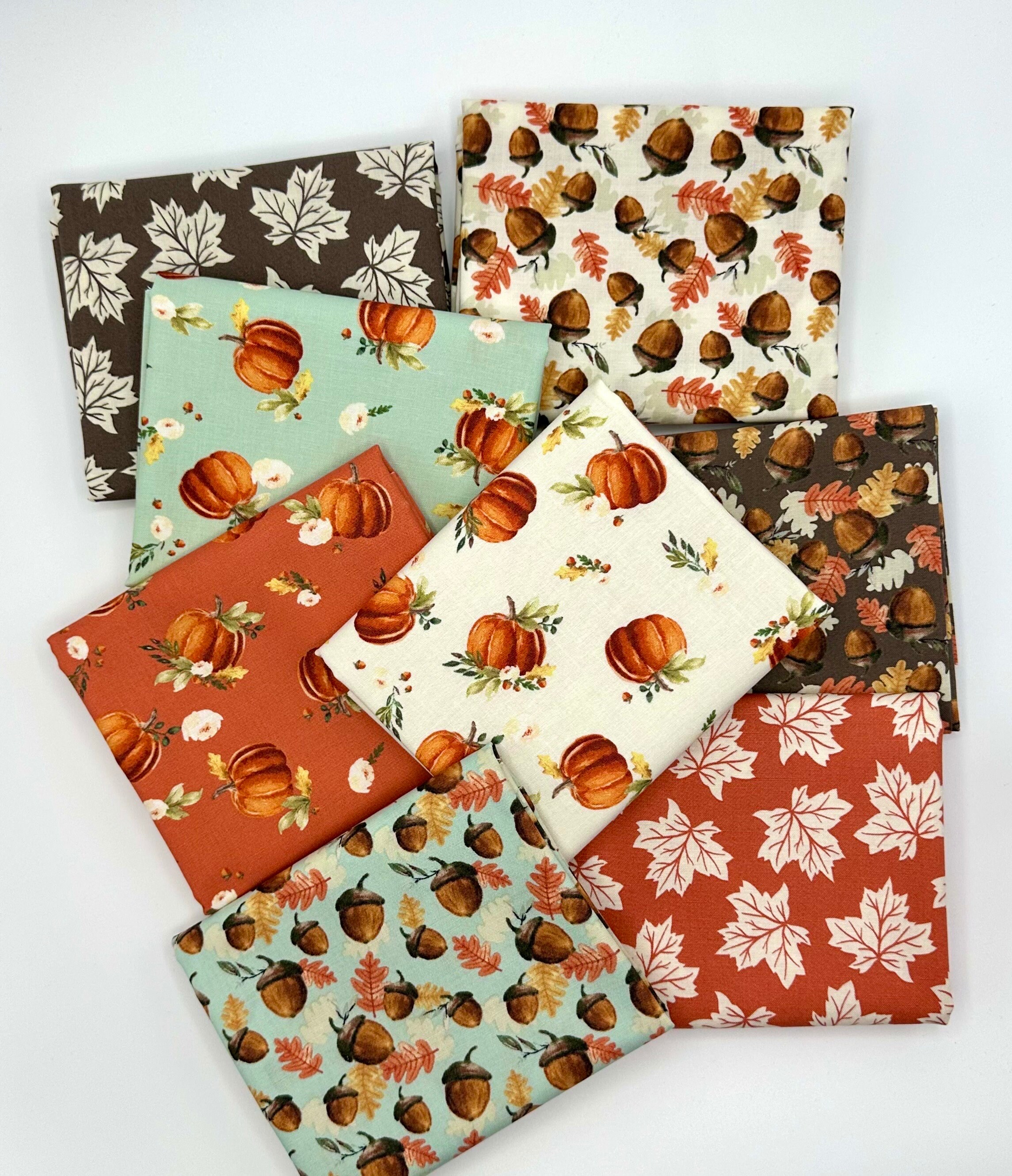Autumn Bundle of 8 Fabrics, Thanksgiving Fabric, Fall Fabrics, CHOOSE ...