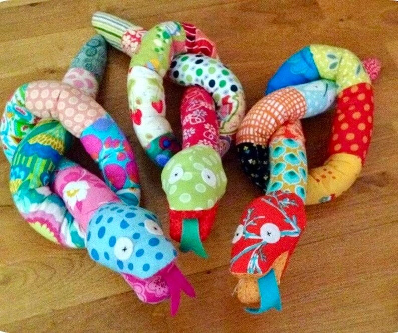 Snake Scrap Toy Pattern, DIY Snake Softie, PAPER Pattern. Ready to Ship ...