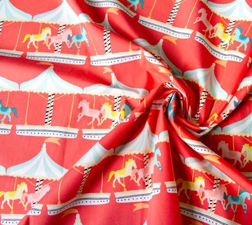 Kids Fabric, Carousel Joy by Alexandra Bordallo for Petite Circus ...