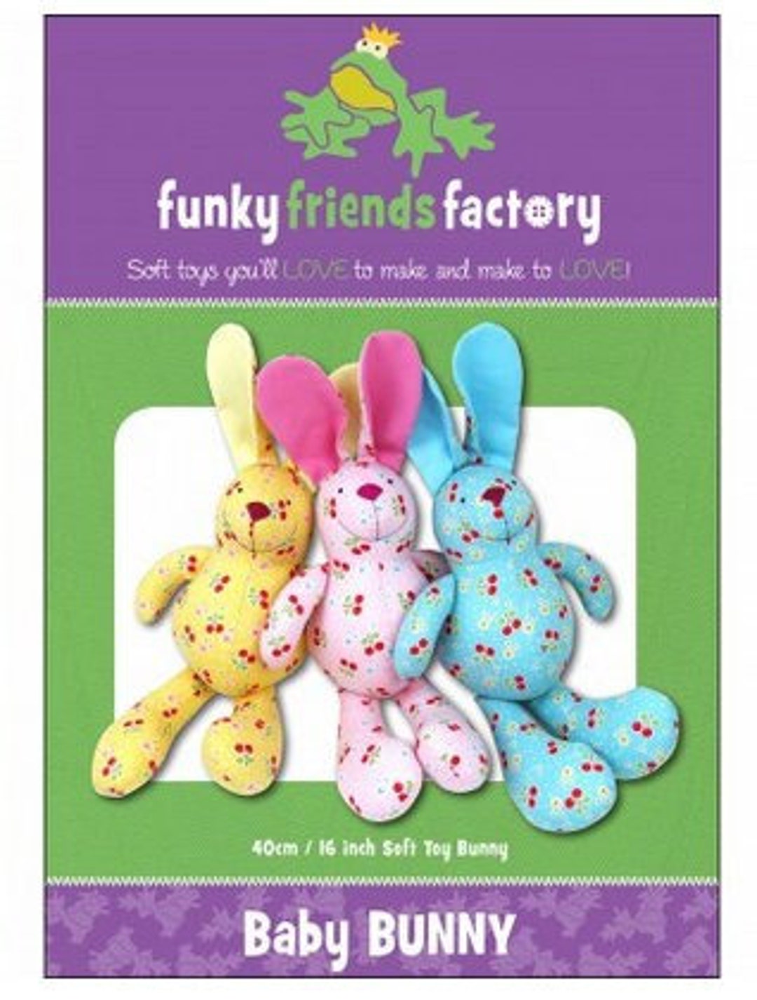 Baby Bunny Soft Toy Pattern, DIY Bunny Softie, PAPER Pattern. Ready to ...