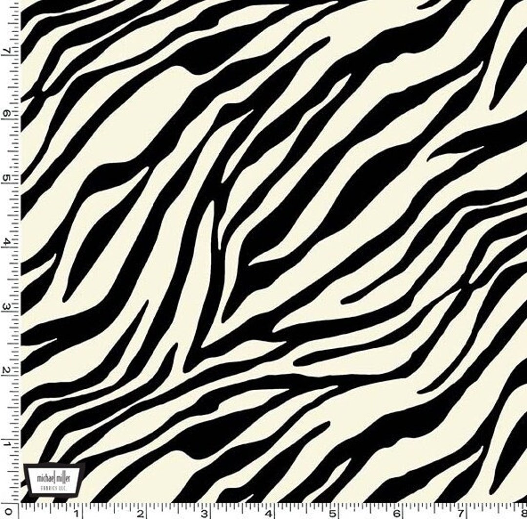 Zebra Print Fabric, Black and White Fabric, Animal Print Fabric 100% ...