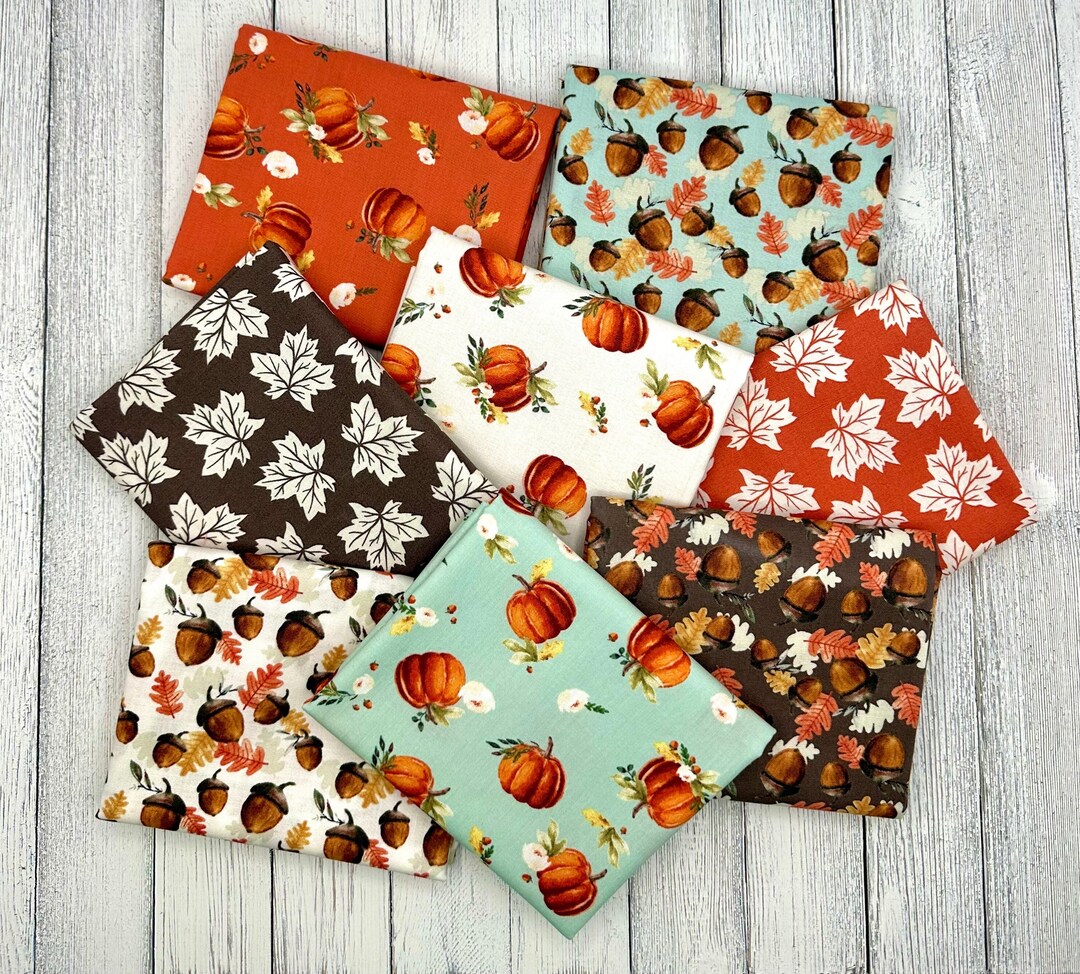 Autumn Bundle of 8 Fabrics, Thanksgiving Fabric, Fall Fabrics, CHOOSE ...