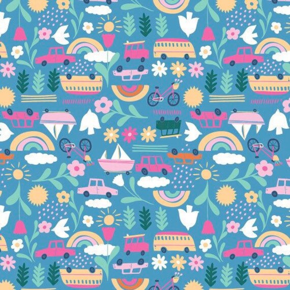 Summer Fabric Fun Summer Days Fabric Kids Fabric All Things - Etsy
