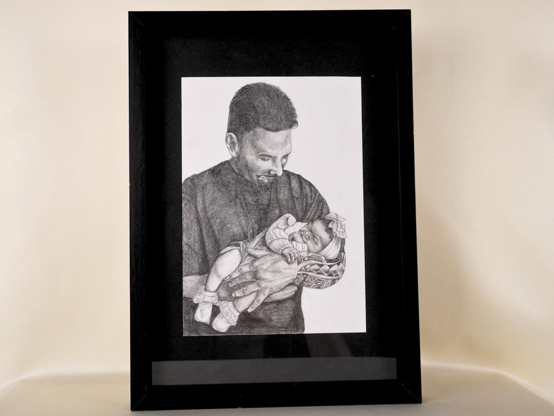 Custom Hand-drawn Portrait – Birth Portrait - Etsy