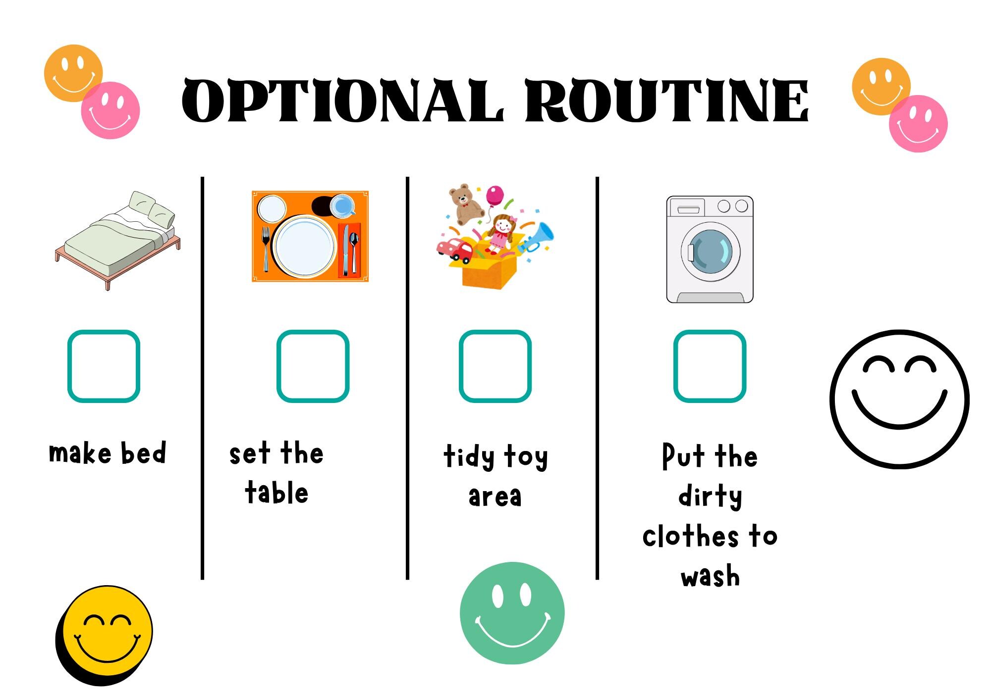 Printable Visual Routine Chart for Kids | Autism, ADHD Daily Schedule ...