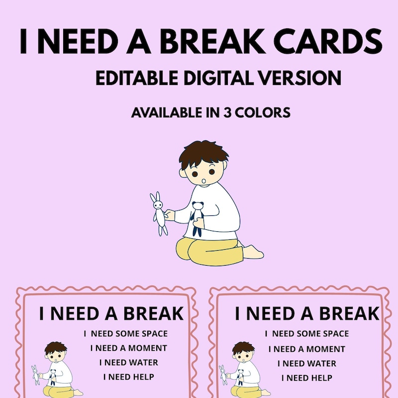 I Need a Break Visual - Etsy