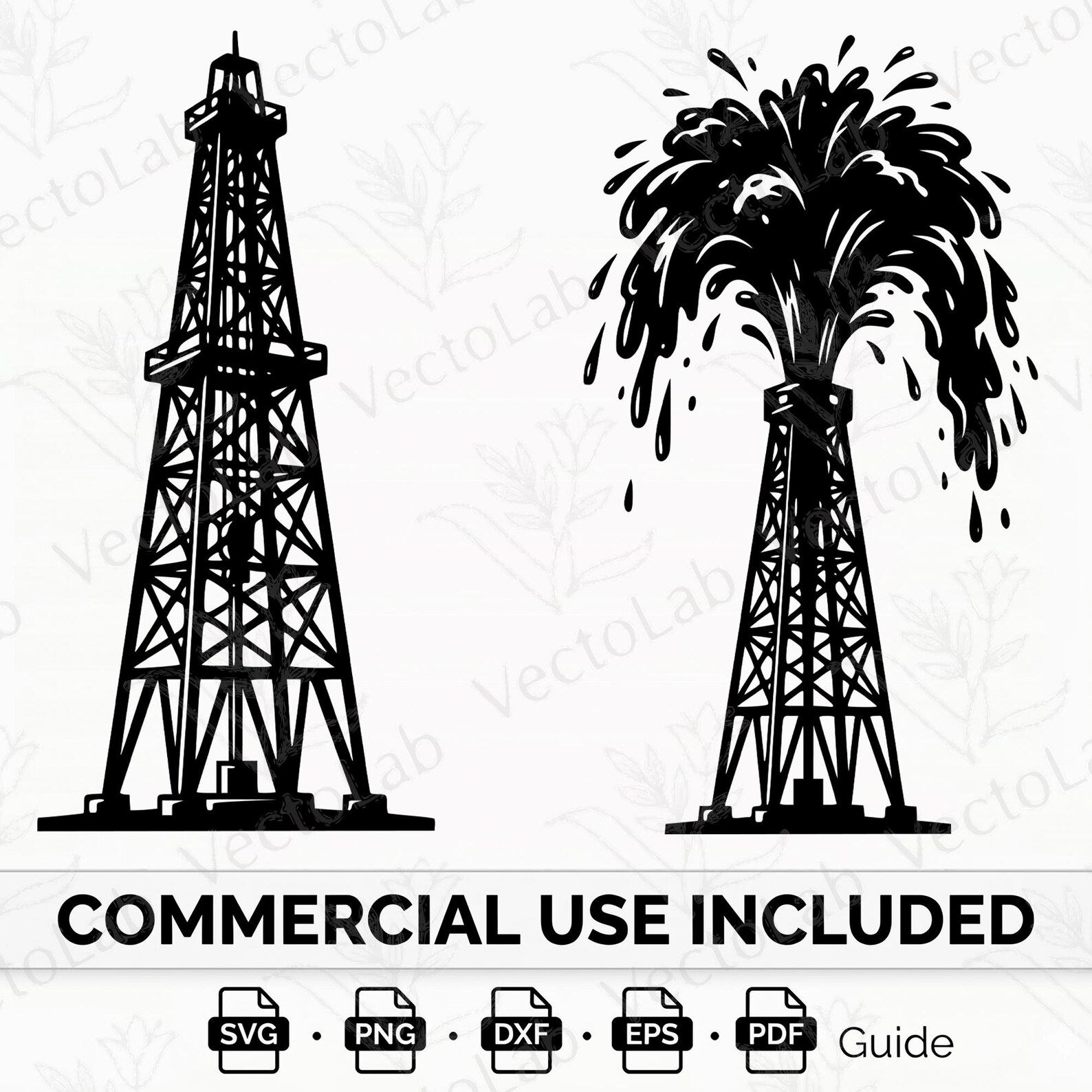 Drilling Rig SVG Oil Derrick Digital Download Oilfield Clipart ...