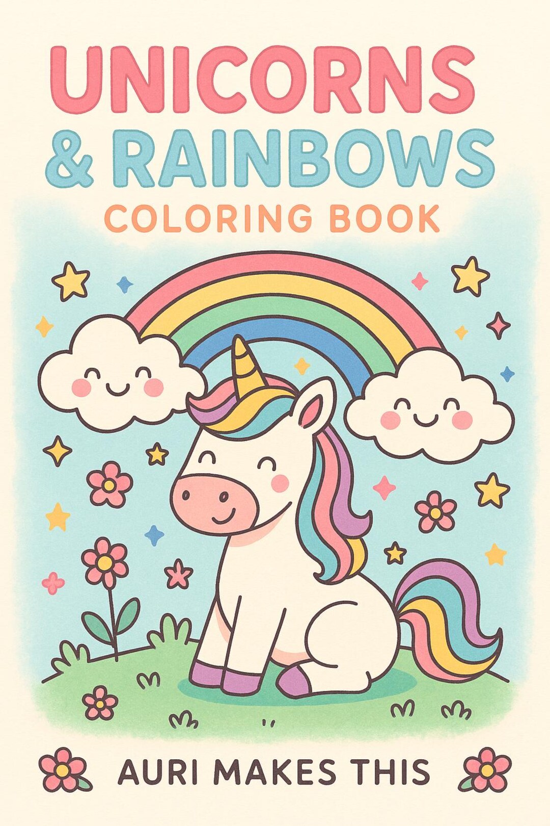 Unicorns & Rainbows Coloring Book for Kids – 20 Magical Pages - Etsy Canada