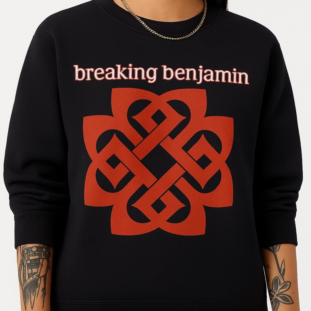 Breaking Benjamin Logo Sweatshirt, Rock Band Merch Hoodie Crewneck ...