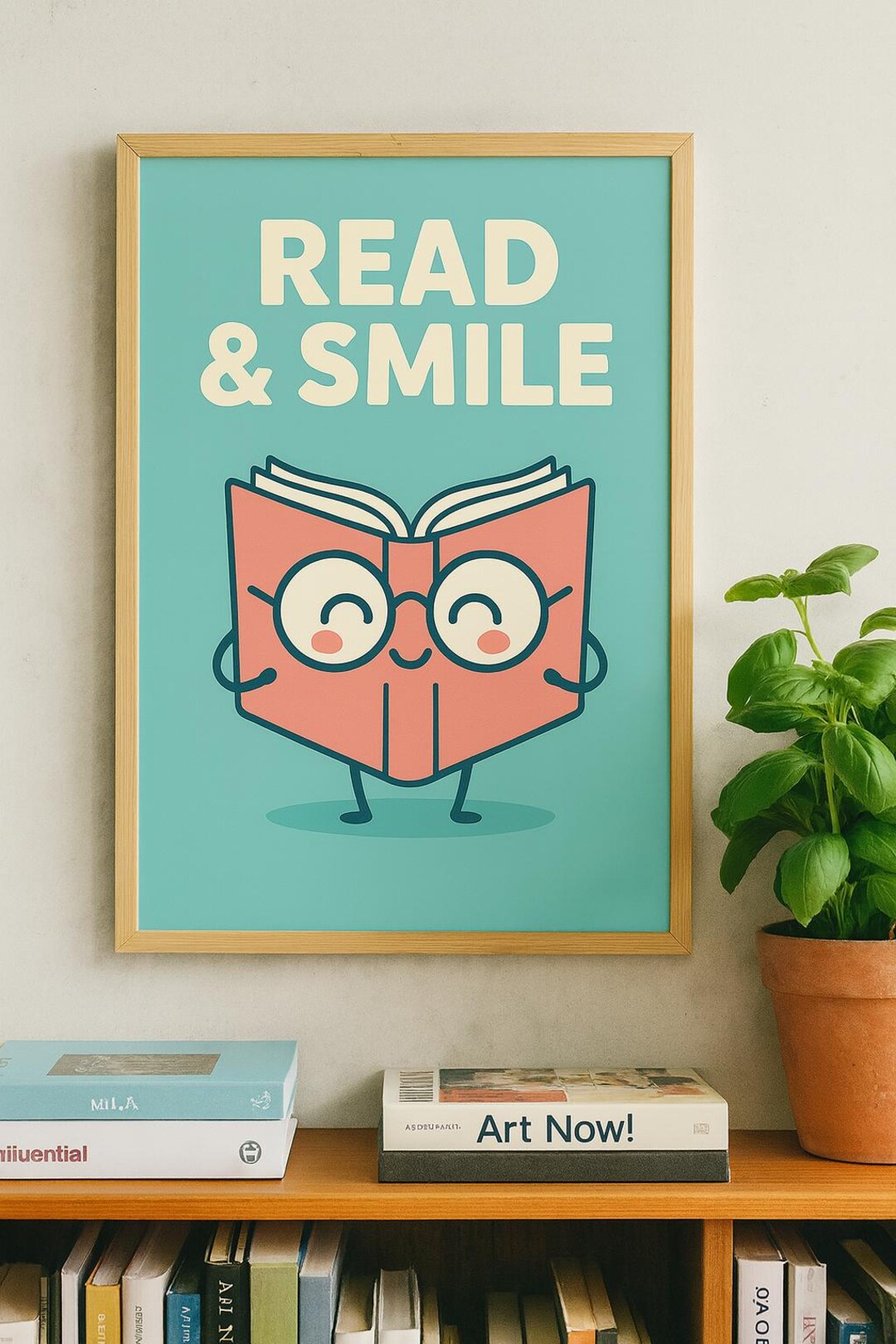 Read & Smile Kids Reading Poster - Etsy
