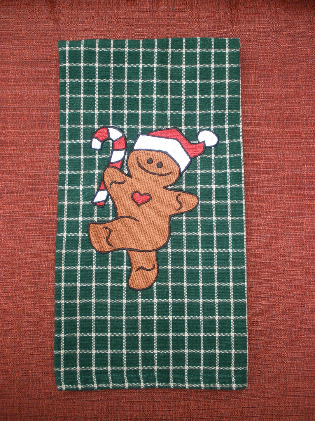 Jumping Gingerbread Man Christmas Embroidered Towel - Etsy
