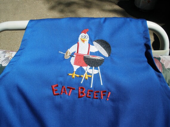 Eat Beef Barbeque Bib Apron | Etsy