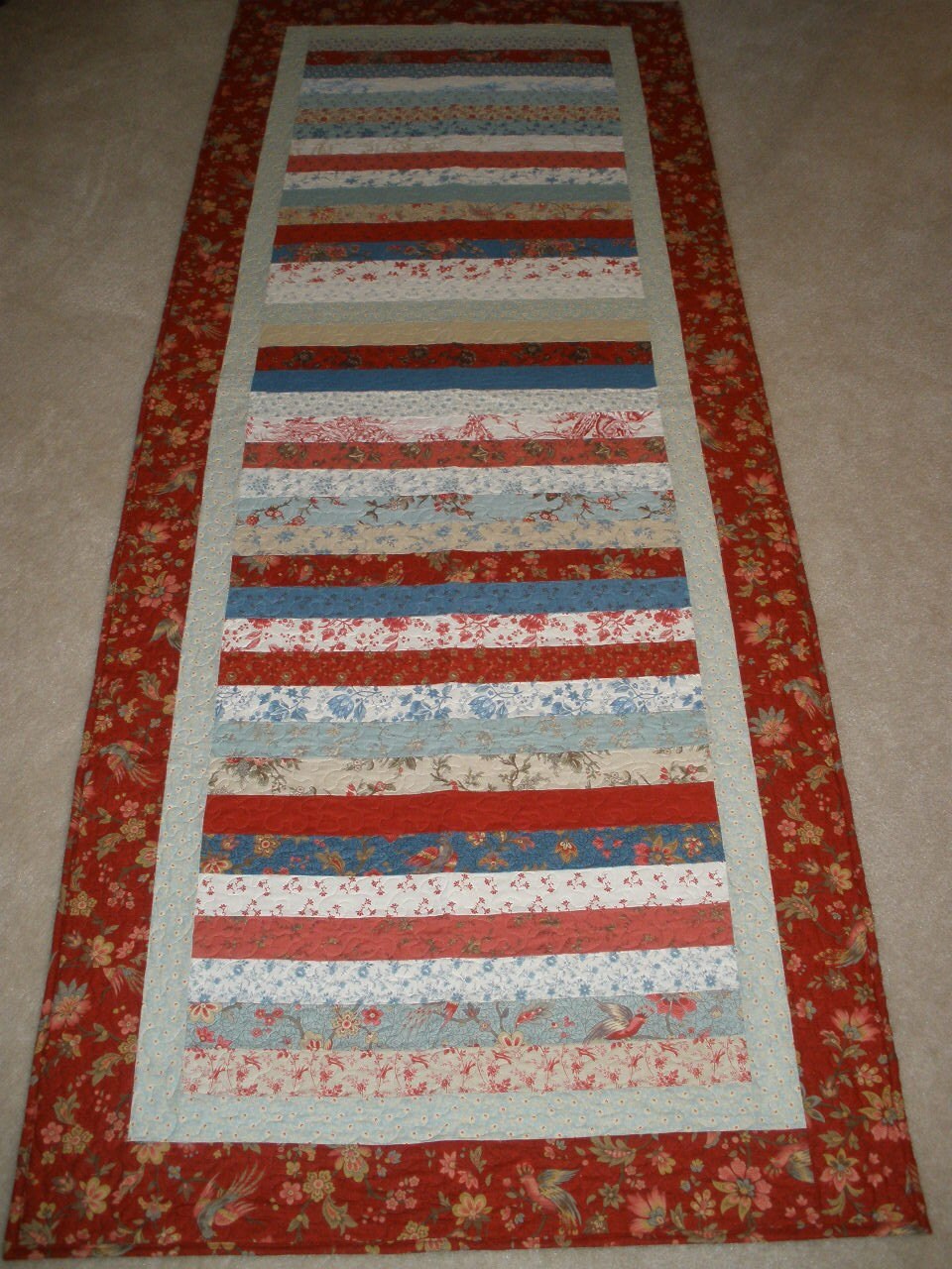 Quilted Bed Runner/table Runner - Etsy