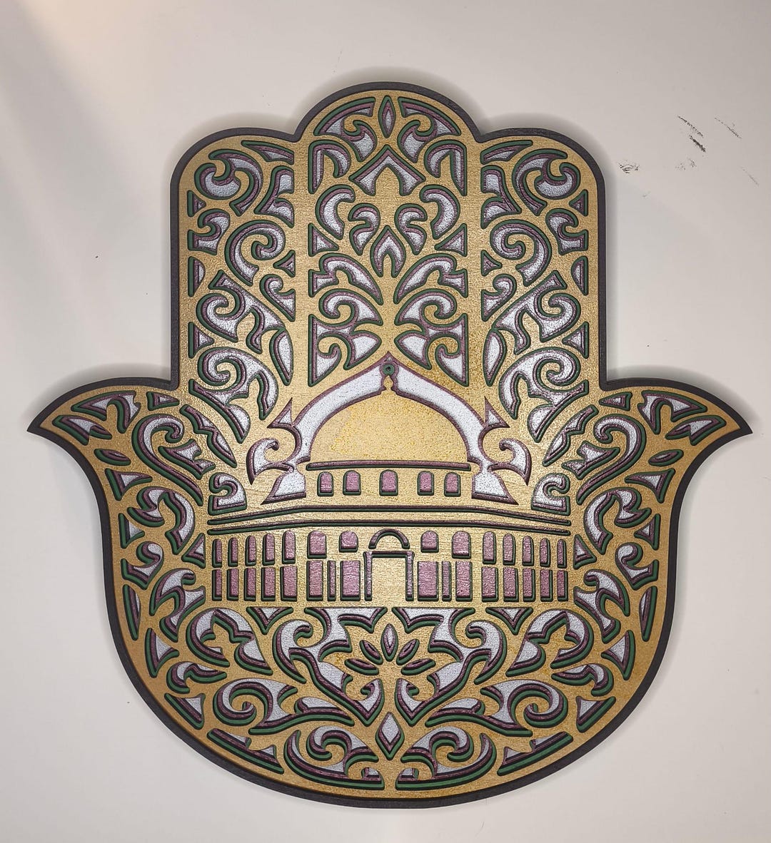 Laser Cut Hamsa Mandala SVG Al Aqsa PNG Multilayer Art Design DXF ...
