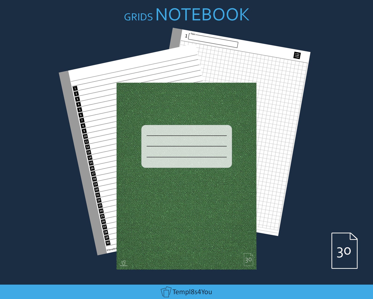 Grids Notebook for Remarkable Paper Pro - Etsy