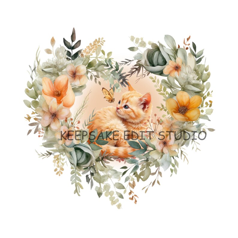 Watercolor Animal Wreath Clipart Set – Fox, Hedgehog, Otter, Kitten ...