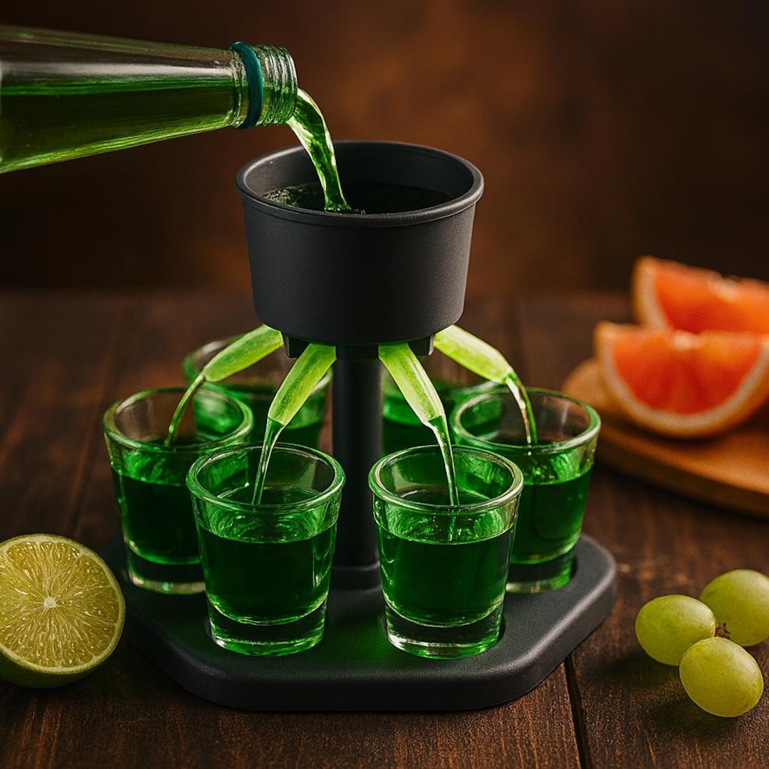 6-shot Glass Dispenser - Automatic Alcohol Shot Pourer - Party Drink ...