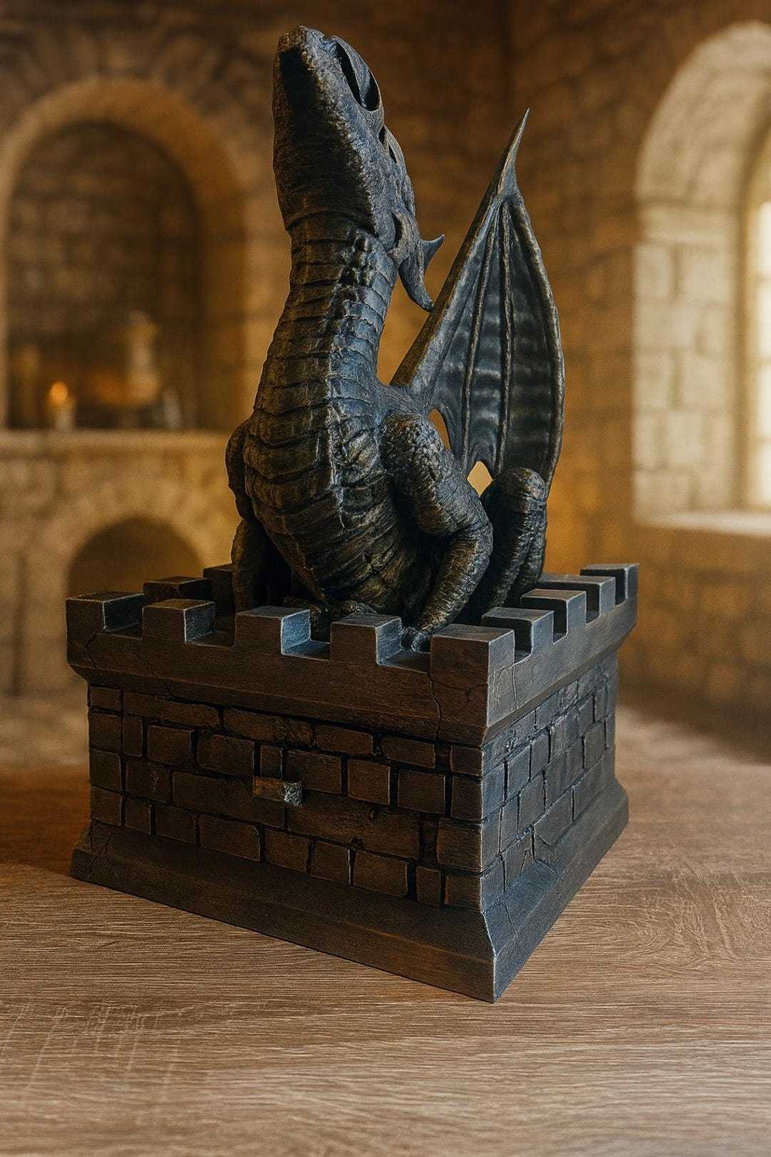 The Dragon Vault Dice Tower | Epic Dice Tower With Dragon & Drawer ...