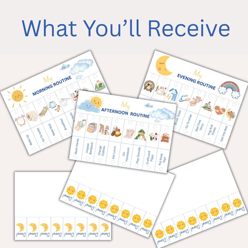 Editable Routine Flip Chart, Morning Evening & Afternoon Routine Charts ...