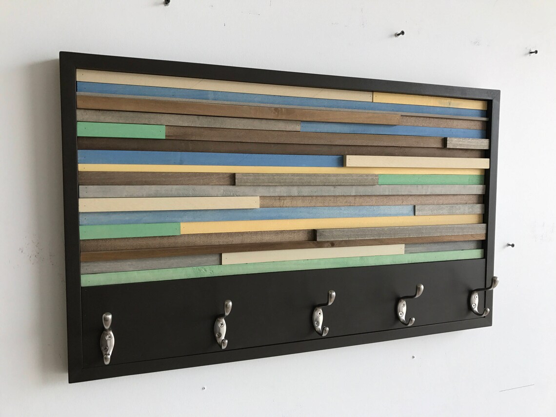 Coat Rack Wall Mount Colorful Wall Decor Living Room Decor - Etsy