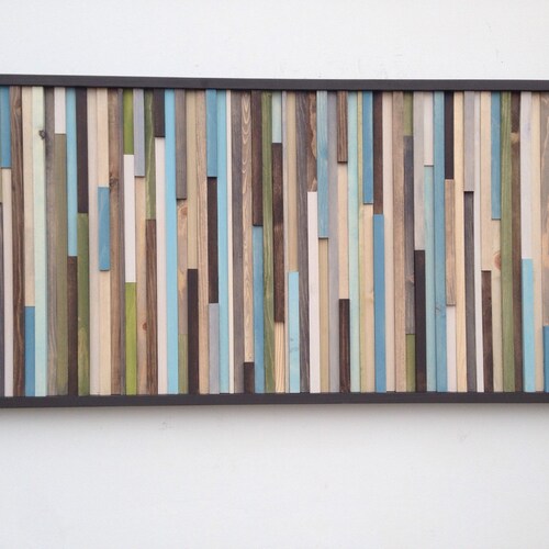 Handmade Angle Wood Wall Art Reclaimed Wood Modern Wall - Etsy