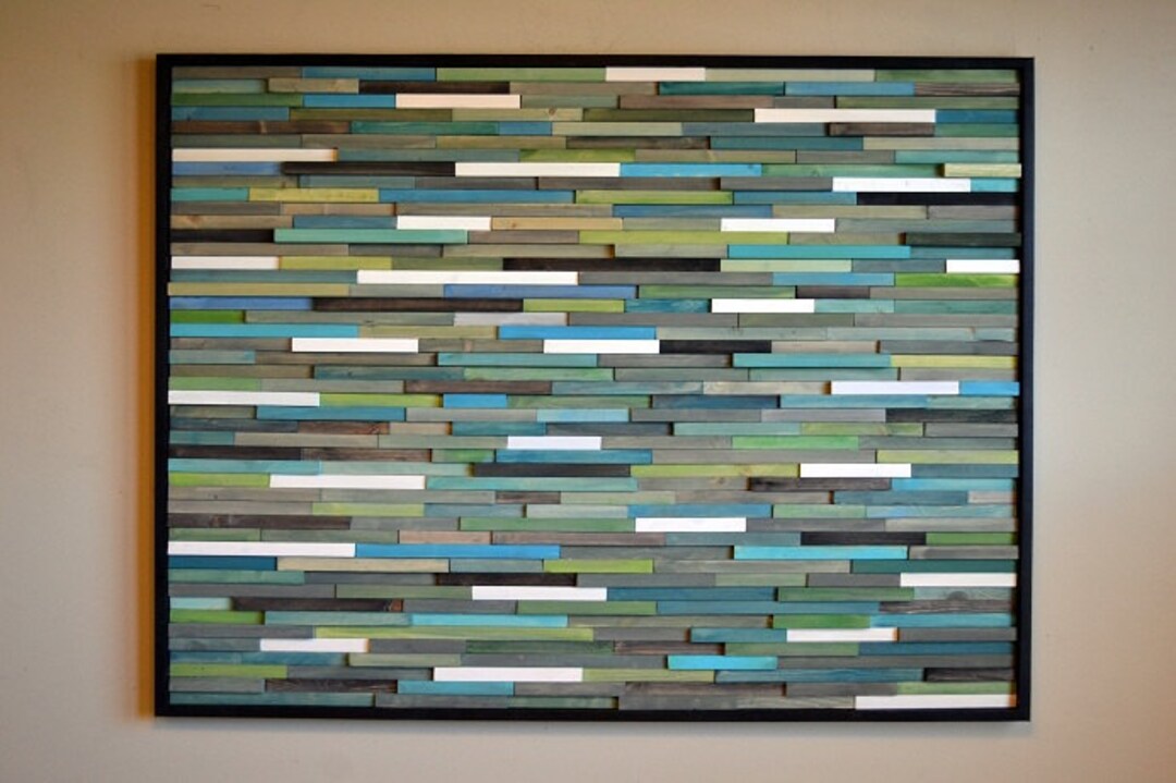 Wood Wall Art, Commission Art Wood Slat Wall Panel, Wood Wall Panels ...