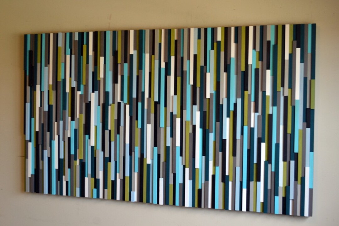 Wood Wall Art, Commission Art Wood Slat Wall Panel, Wood Wall Panels ...