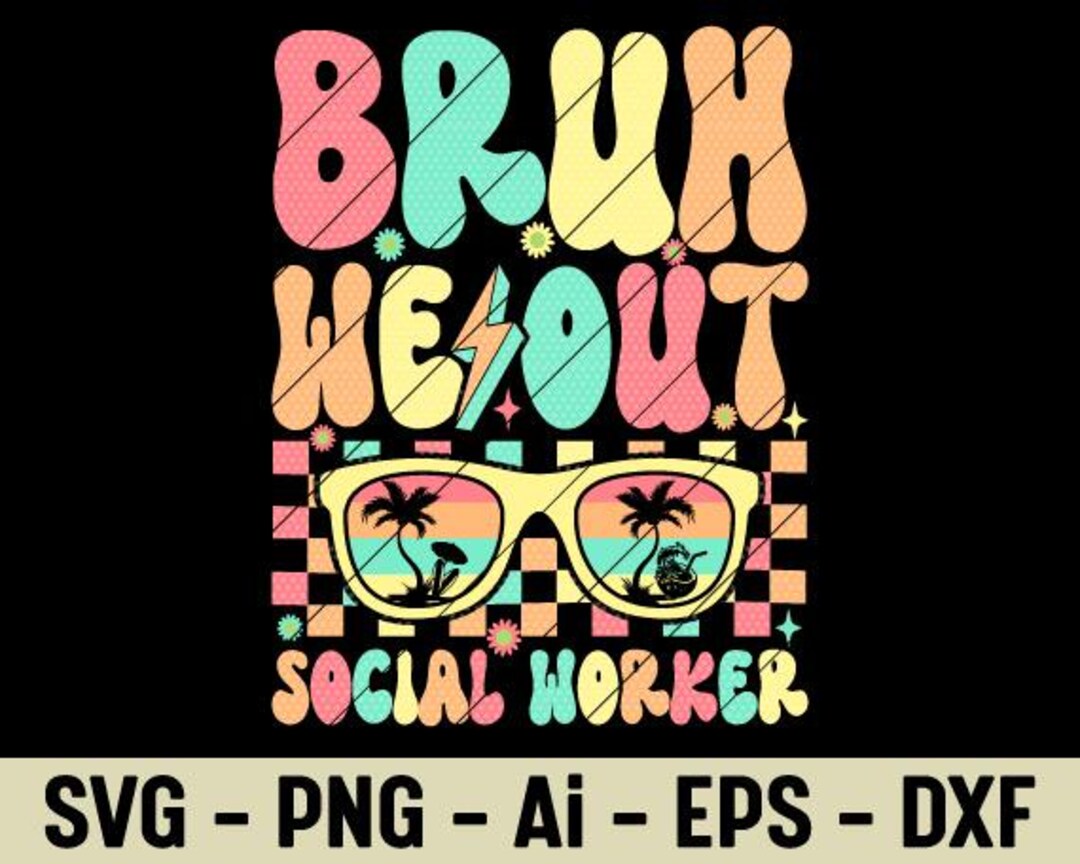 Burnt Out Social Worker SVG PNG Retro Mental Health Counselor Quote ...