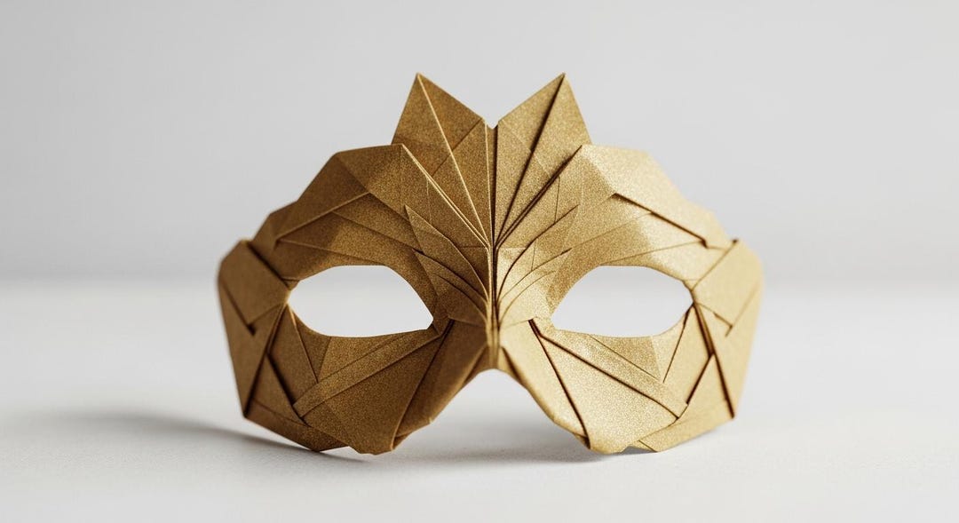 Origami Style, Mask for Masquerade Balls, Techno Party, High-quality 3D ...