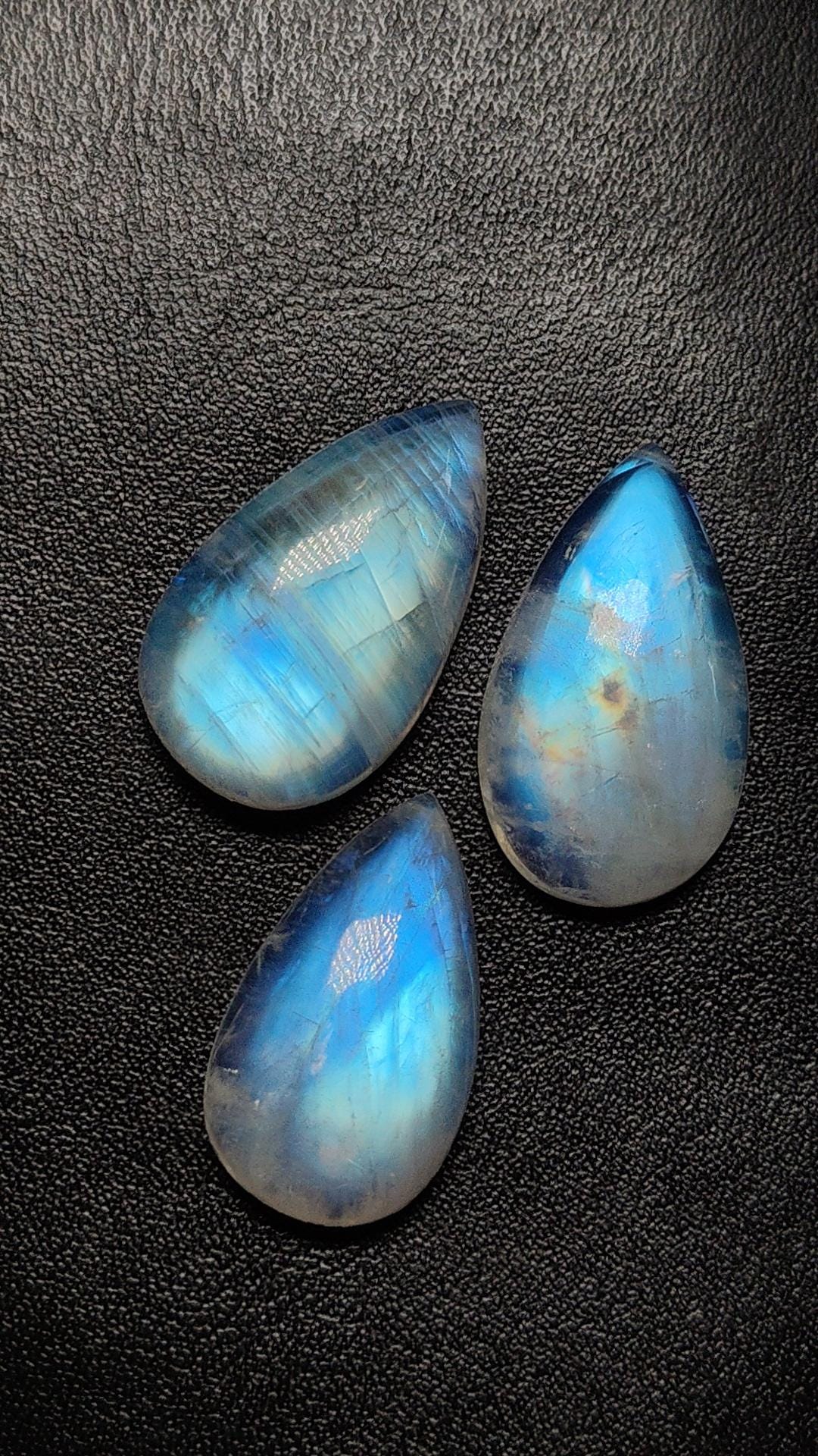 Top Quality Natural Rainbow Moonstone Cabochon Superb Multi Blue Fire ...