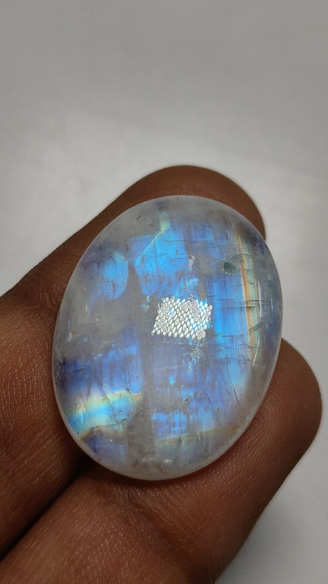 Oval Multi-flashy Rainbow Moonstone Natural Moonstone Gemstone 21x27 Mm ...