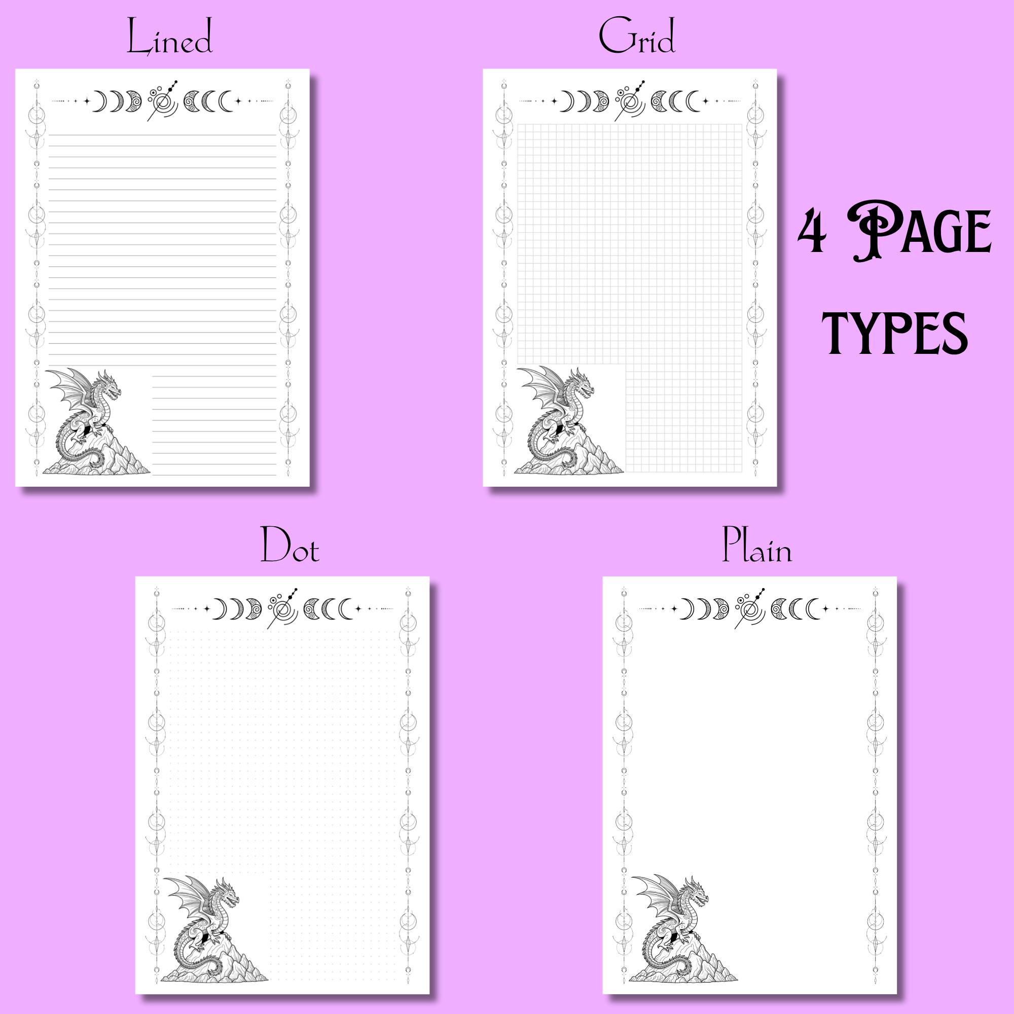 Printable Dragon Paper | Mythical Creature Note Writing Stationary Pack ...