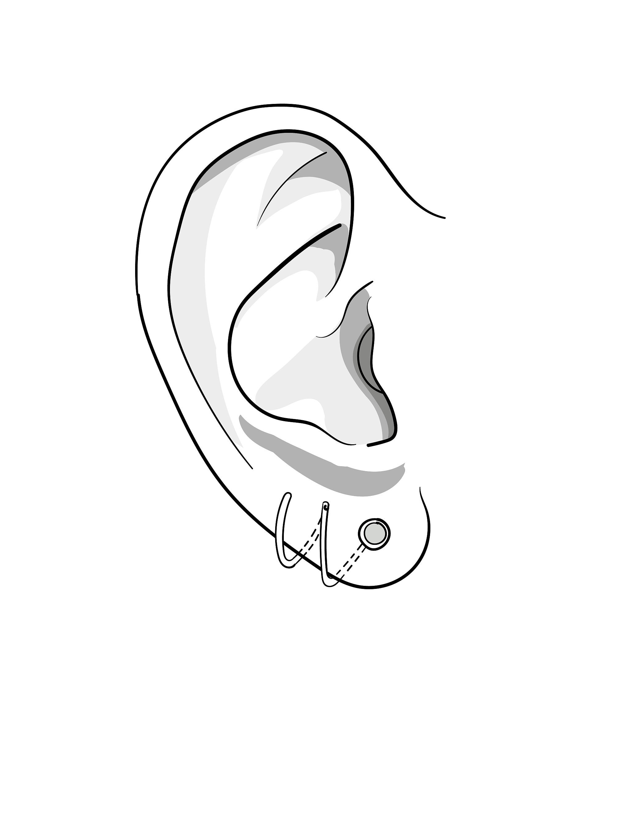 Ear Piercing Drawing
