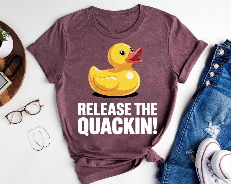 Release the Quackin' Shirt, Funny Duck Shirt, Cartoon Duck Shirt ...
