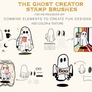 The Ghost Creator Stamp Brushes for the Procreate App by Mabel and Bea ...