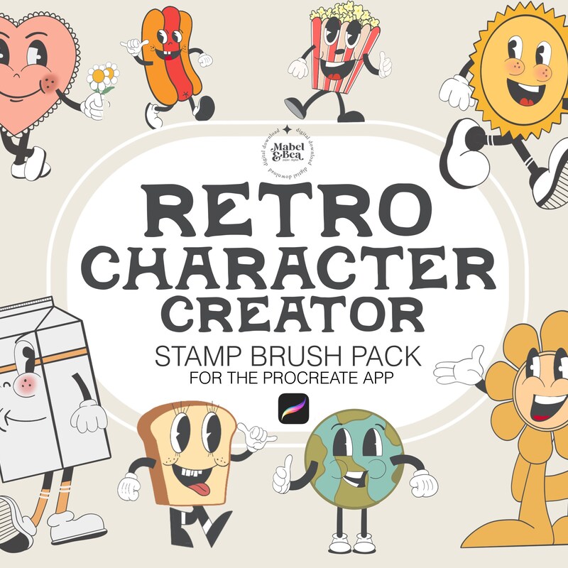 Retro Characters - Etsy