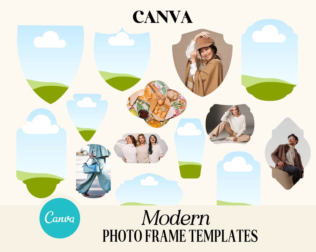 CANVA Modern Photo Frame Templates, Digital Download, Mabel and Bea - Etsy