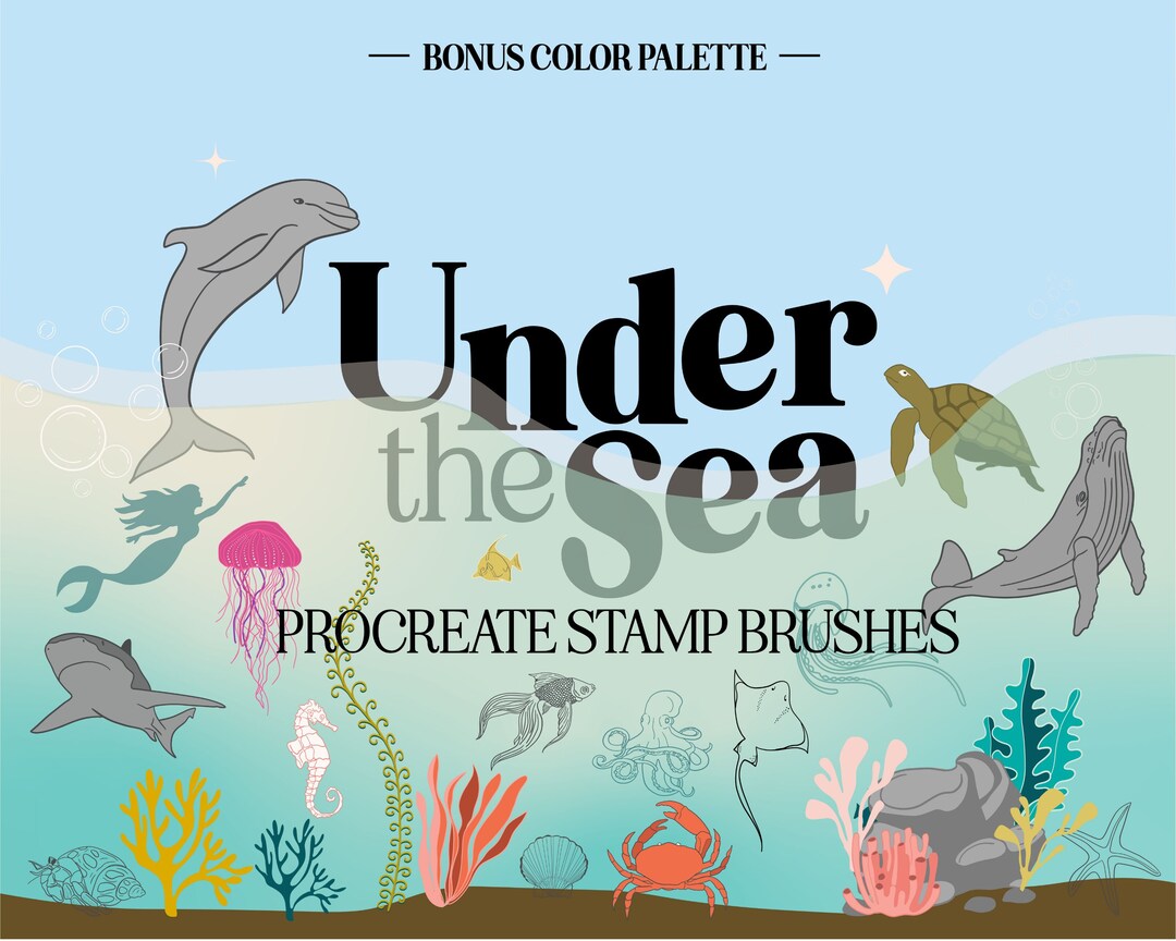 Under the Sea Stamp Brushes for the Procreate App by Mabel and Bea - Etsy
