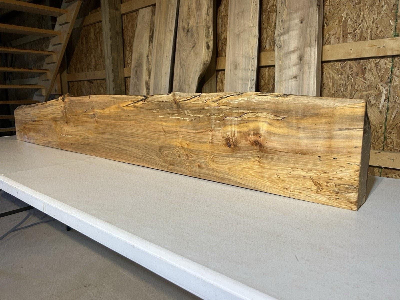 Spalted Maple Fireplace Mantel Beam: Curly Wood, Live Edge, 78 Inch - Etsy