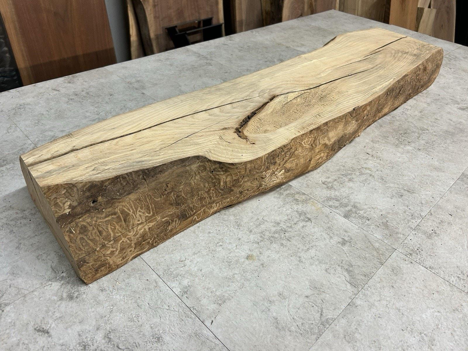 Figured Ash Wood Slab: Rustic Live Edge Bench (41.75 Inches Long) - Etsy