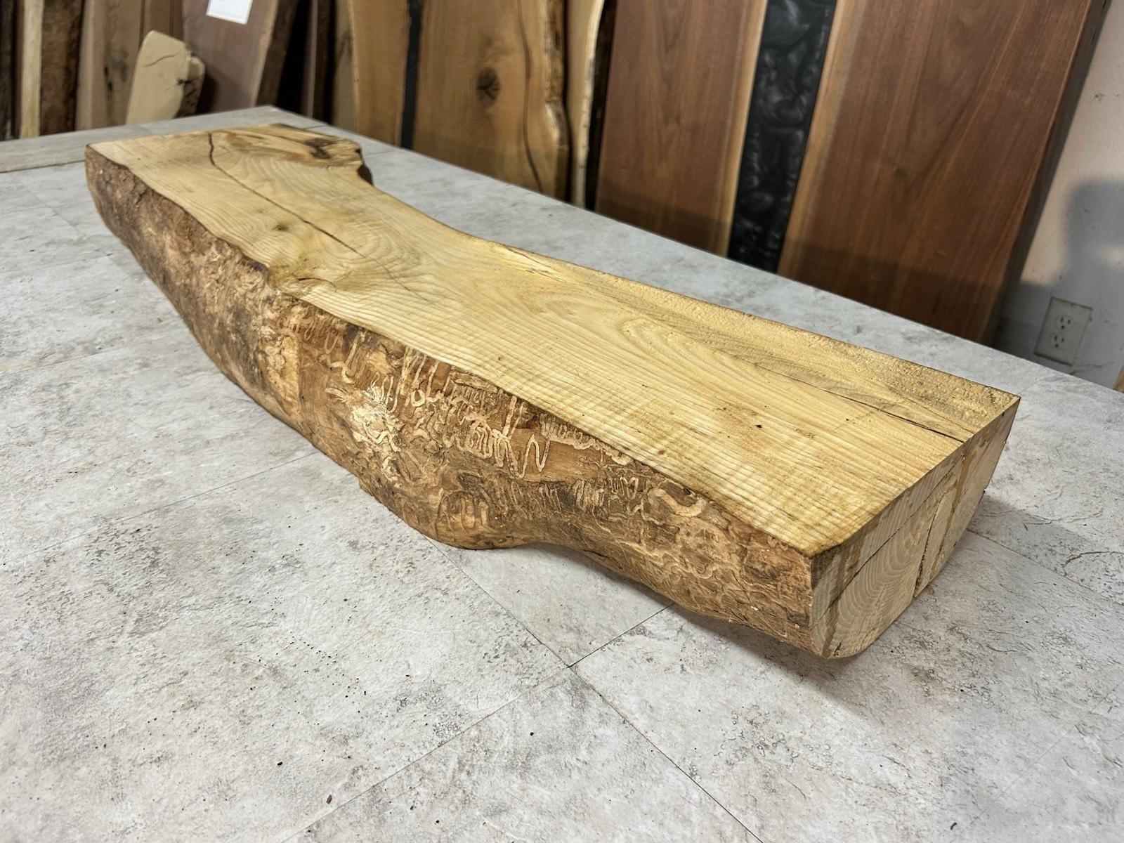 Figured Ash Wood Slab: Rustic Live Edge Bench (41.75 Inches Long) - Etsy