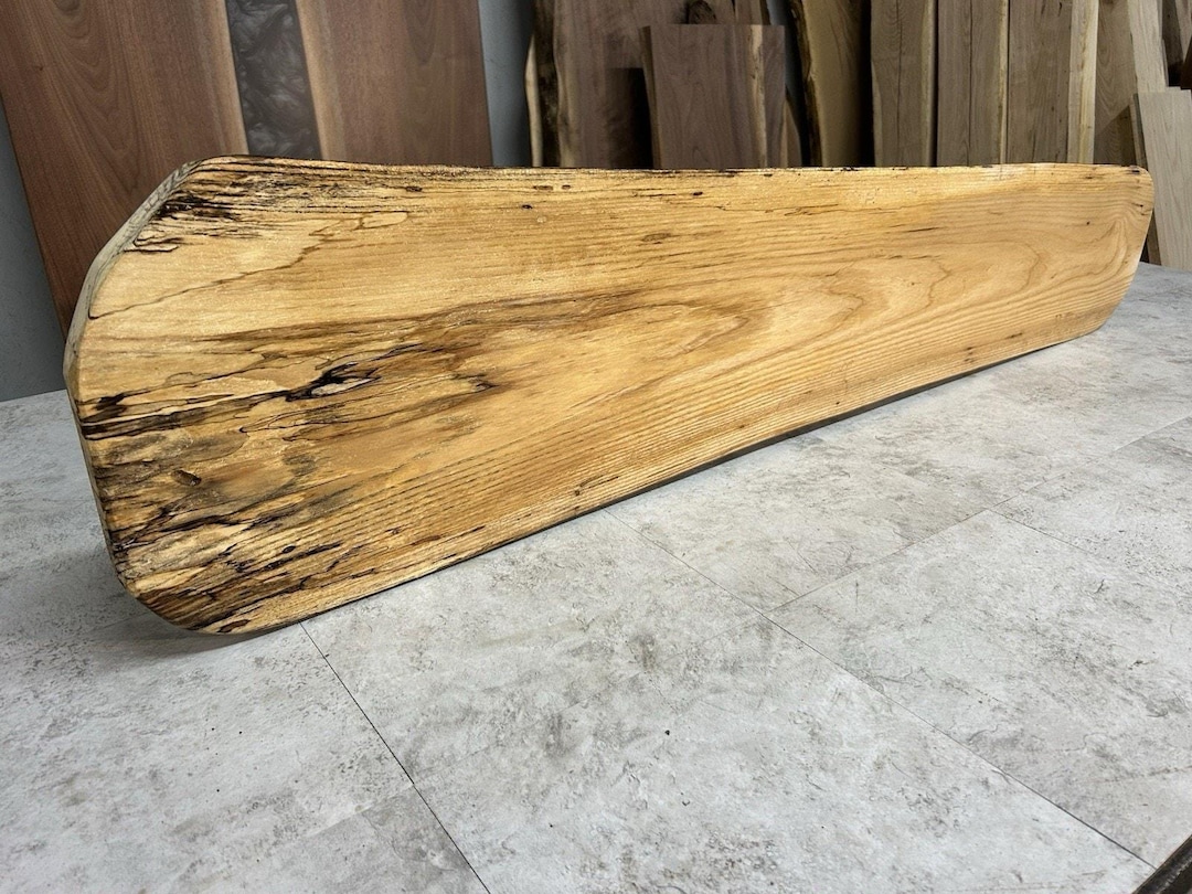 Live Edge Ash Wood Slab / Spalted /kiln Dried Figured Ash Sofa Table ...