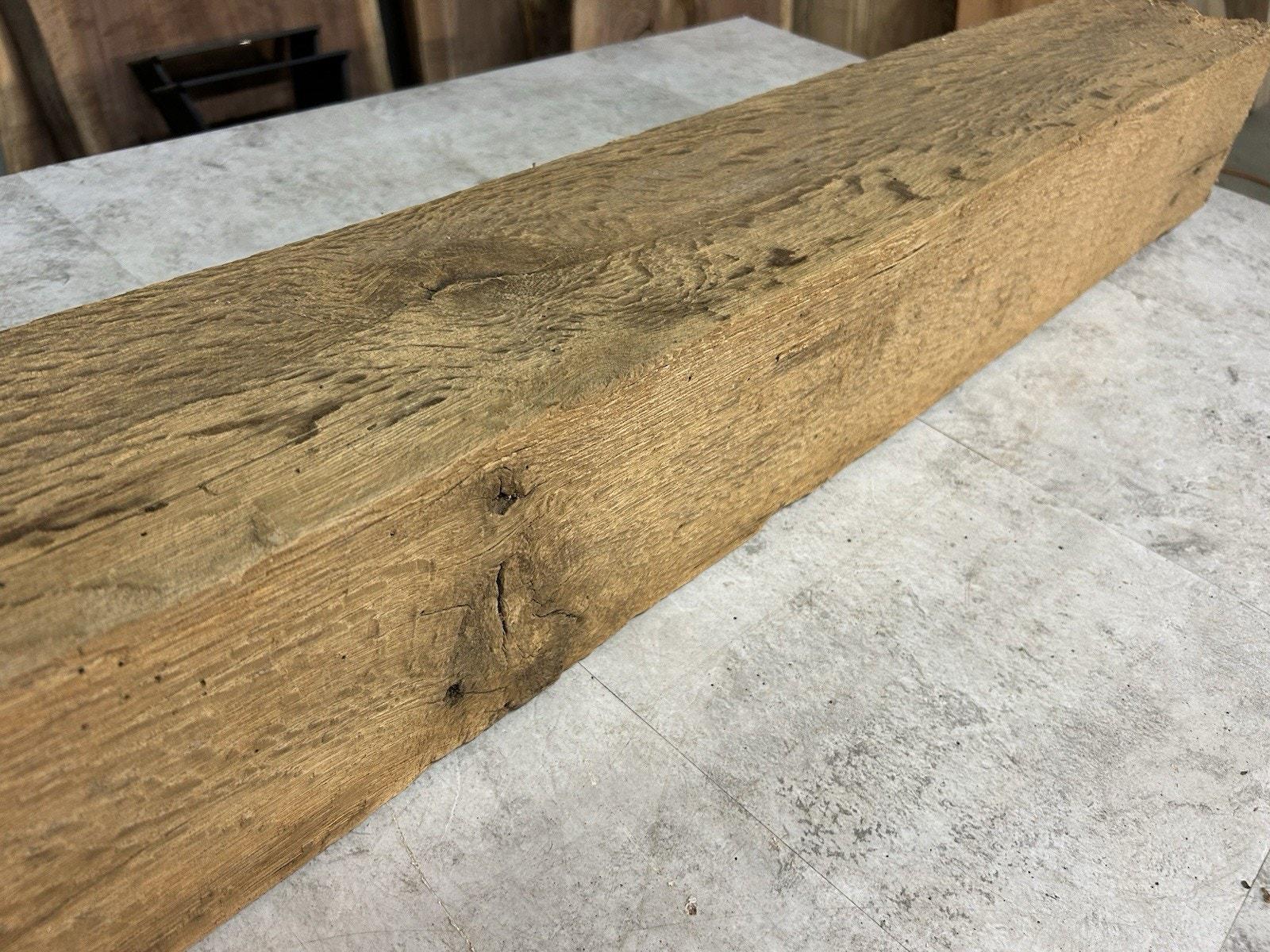 Reclaimed Oak Beam: 84 Inch Hand Hewn Barn Wood Mantel - Etsy