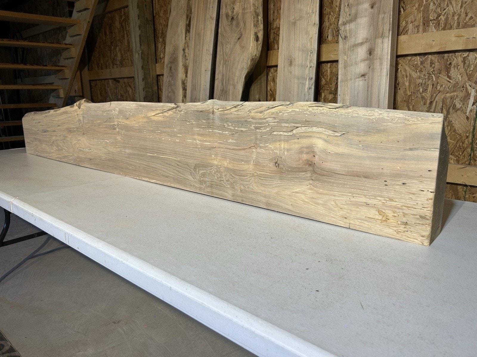 Spalted Maple Fireplace Mantel Beam: Curly Wood, Live Edge, 78 Inch - Etsy