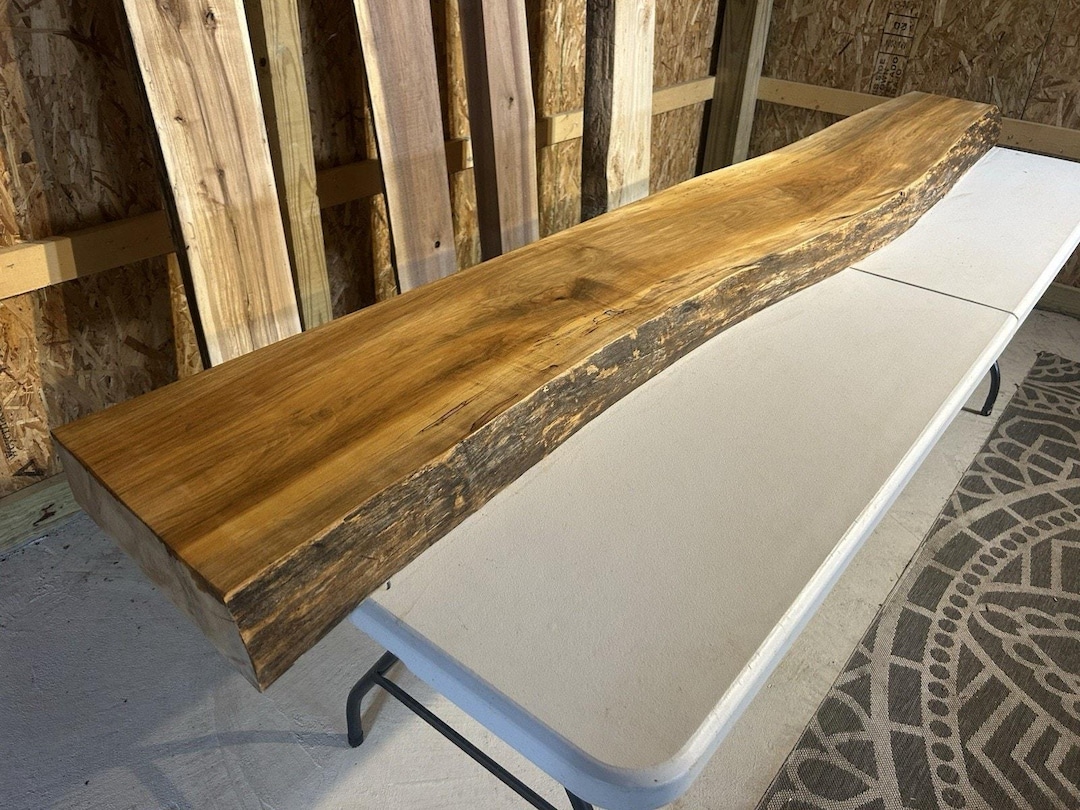 Spalted Maple Mantle/rustic Mantel Beam/curly Wood/live Edge Maple ...
