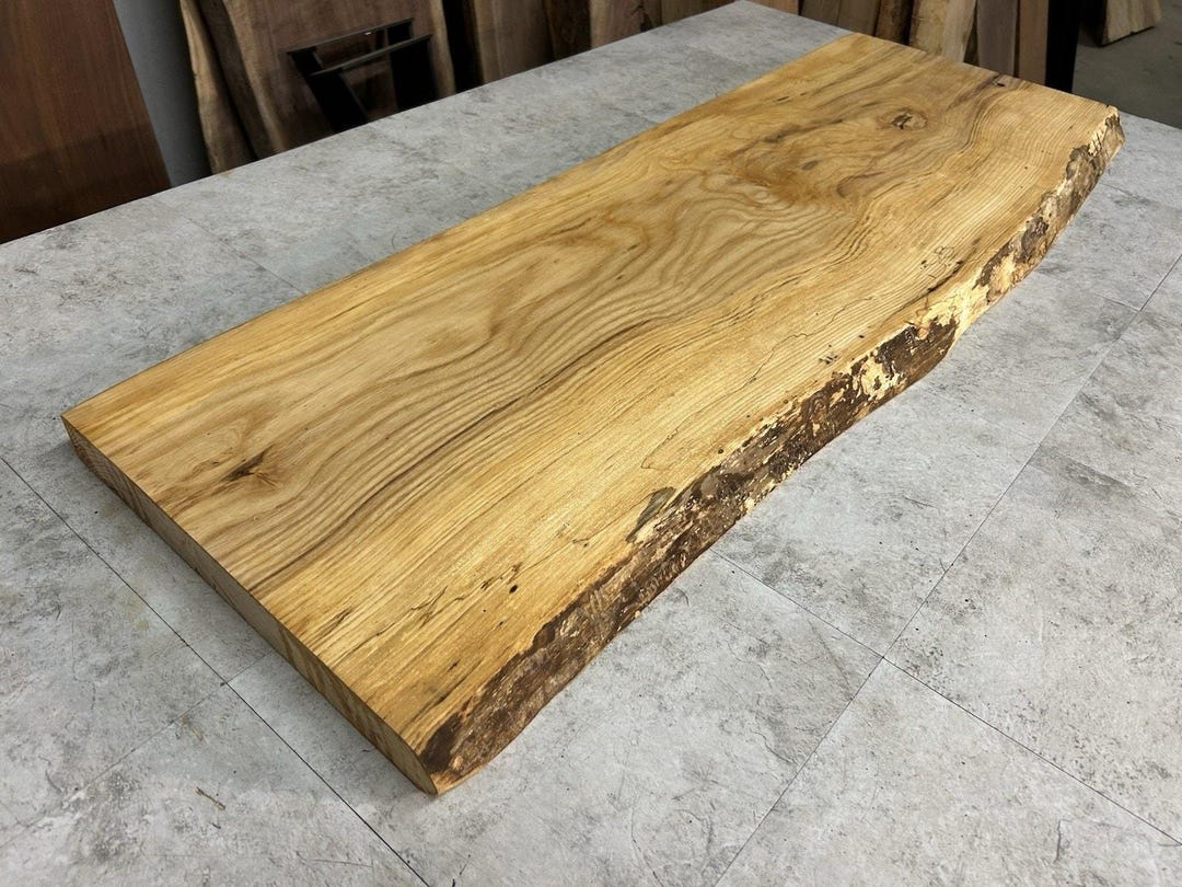 Live Edge Figured Ash Wood Slab/ Rustic Ash /kiln Dried/ Ash Wood ...
