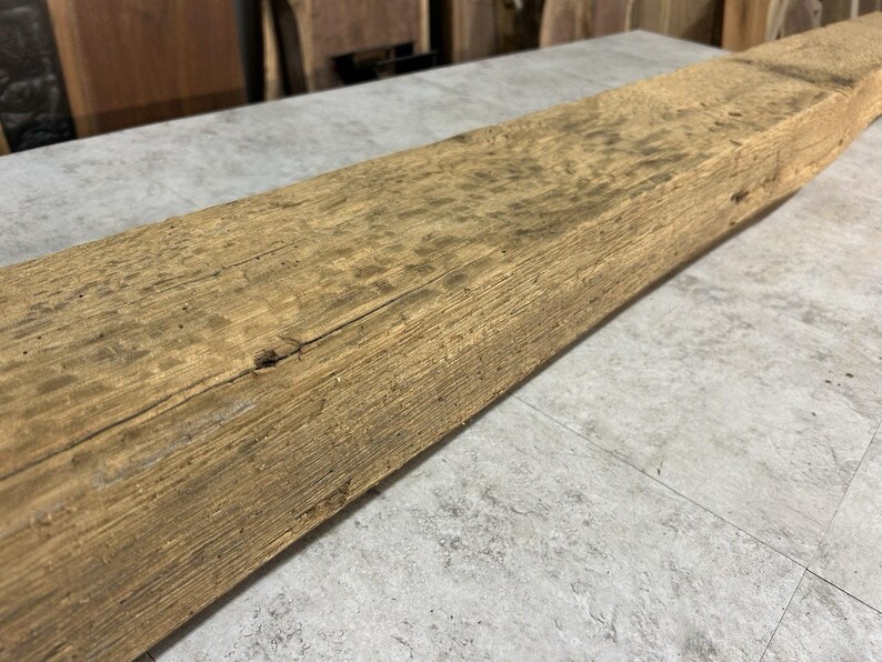 Reclaimed Oak Beam: 84 Inch Hand Hewn Barn Wood Mantel - Etsy